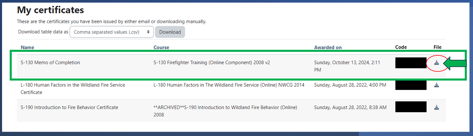 How to View Your S-130 Firefighter Training (Online Component) Memo of ...
